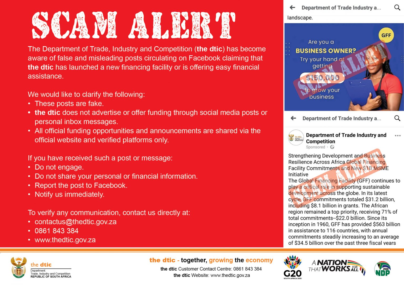 Scam Alert – Misleading posts on Facebook – The Department of Trade ...